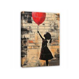 WALLARENA Leinwandbild Banksy in Braun | Gr.: 40 x 30 cm