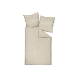 Traumschlaf Bettw&auml;sche Stripe in beige | Gr.: 200x220 (2x 80x80 cm)