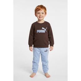Puma M&auml;dchen Trainingsanzug "MINICATS ESS CREW SET FL INTEREST INF", braun, Gr. 92, unifarben, Fleece, Obermaterial: 68% Baumwolle, 32% Polyester,