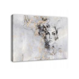 WALLARENA Leinwandbild Frau in Beige | Gr.: 60 x 40 cm