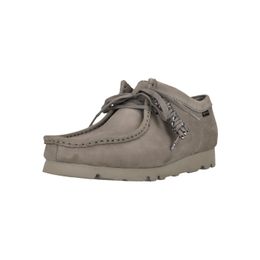 Clarks Herren Schn&uuml;rschuh "Wallabee Gore-Tex", Gr. 39,5, grau, Leder, Schuhe, mit subtilen N&auml;hten