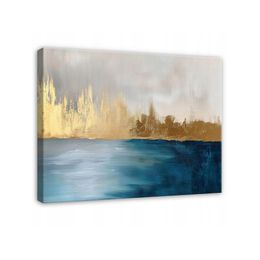 WALLARENA Leinwandbild Marmor in Blau | Gr.: 40 x 30 cm