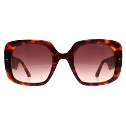 Ted Baker Square Damen Schildpatt Braun Farbverlauf TB1730 Catrina
