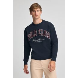 Sweatshirt marineblau im Loose Fit Established 2012 Polo Club