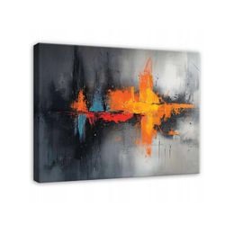 WALLARENA Leinwandbild Abstrakt in Grau | Gr.: 60 x 40 cm
