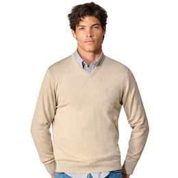 Casamoda Herren Strickpullover "Casamoda Pullover uni", beige, Gr. XXXL, 100% Baumwolle, Pullover