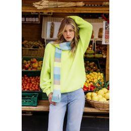 Damen Rundhalspullover, gr&uuml;n, Gr. XL, SENSES.THE LABEL, unifarben, Strick, Material: 67% Polyacryl, 14% Polyester, 12% Polyamid, 7% Elasthan,