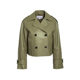 RICANO Damen Lederjacke "Trenchcoat Jacke Yvette", gr&uuml;n, Gr. M, Obermaterial: 100% Lammnappaleder LANA. Futter: 100% Polyester PES., Jacken,