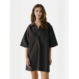 NORR Damen Maxikleid "NORR Dress Hannali", braun, Gr. 41, Obermaterial: 100% Baumwolle, Kleider