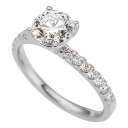 Firetti Damen Goldring "Schmuck Geschenk Gold 333 Vorsteckring Verlobung Solit&auml;r Lab Grown", 16, 1,24 VS = sehr kleine Einschl&uuml;sse, Diamanten