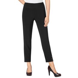Lady Damen 7/8-Hose, schwarz, Gr. 20, unifarben, 83% Polyester, 13% Viskose, 4% Elasthan, Hosen