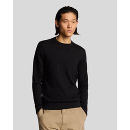 Lyle & Scott Lyle & Scott &ndash; Rundhalspullover aus superfeiner Baumwolle &ndash; Schwarz