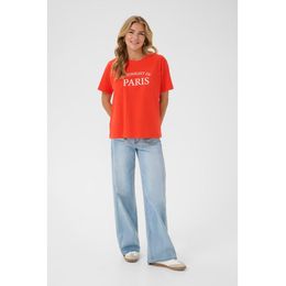 Kaffe T-Shirt kurzarm KAjamie Loose fit in Grenadine W. Chalk Art Work | Gr.: M