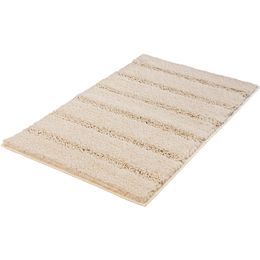 Badematte Kleine Wolke, H:23mm, beige, Kunstfaser, Badematten, "Monrovia, Badvorleger, Badezimmer Teppich", Badteppich, Uni Farben, gestreift, aus