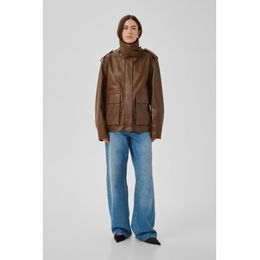 My Essential Wardrobe Lederjacke MWDina Loose fit in Dark Brown | Gr.: 36