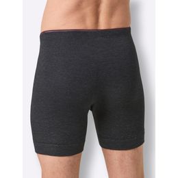 Conta Herren Boxershorts, Gr. 5anthrazit, geringelt, 75% Baumwolle, 25% Polyester, Unterhosen
