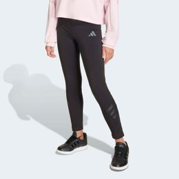M&auml;dchen Leggings "JG FI 3S LEG", schwarz, Gr. 170, adidas Sportswear, Obermaterial: 93% Baumwolle, 7% Elasthan, Hosen