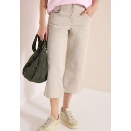 Cecil Damen Stoffhose, beige, Gr. 38, unifarben, Web, 96% Baumwolle, 4% Elasthan, Hosen, aus Baumwolle mit Stretchanteil
