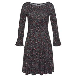 Laura Scott Jerseykleid in schwarz-gebl&uuml;mt | Gr.: 38