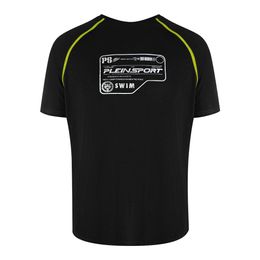 Plein Sport Performance Kurzarm-Logo-T-Shirt in Schwarz