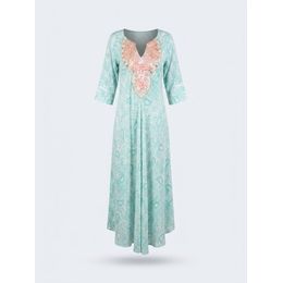Miss June Kleid 'Robe Longue Naomi' Damen Gr&ouml;&szlig;e 36/38 t&uuml;rkis Sommerkleid