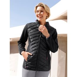 Catamaran Damen Softshelljacke, schwarz, Gr. 46, unifarben, 94% Polyester, 6% Elasthan, Vorderteil:100% Polyester, Wattierung:100% Polyester, Jacken