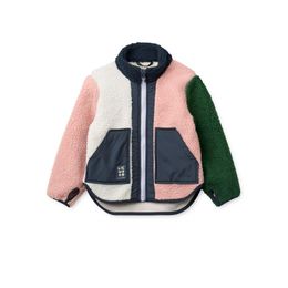 Liewood Fleecejacke 'Noam Pile' Jungen Gr&ouml;&szlig;e 140 dunkelblau / dunkelgr&uuml;n / pastelllila / rosa / wei&szlig;