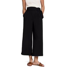 Zero Damen Culotte "Damen mit weitem Bein", schwarz, Gr. 34, Obermaterial: 100% Polyester, Hosen, Schnallen