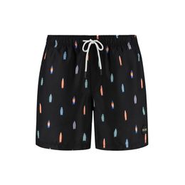Shiwi Badeshorts 'Mac' Herren Gr&ouml;&szlig;e L blau / orange / hellpink / schwarz