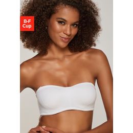 Lascana Damen T-Shirt-BH, Gr. 85, wei&szlig;, Microtouch, Obermaterial: 85% Polyamid, 15% Elasthan, Basic, BHs, ohne Schale mit abnehmbaren Tr&auml;gern, Sommer