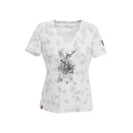 Almgwand Damen T-Shirt "T-Shirt KREUZALM", grau, Gr. M, Obermaterial: 93% Baumwolle CO. 7% Elasthan EL., Shirts