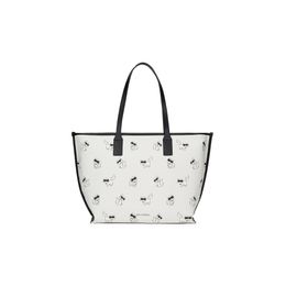 Karl Lagerfeld Shopper 'Ikon Choupette' Damen Gr&ouml;&szlig;e One Size nude / hellgrau / schwarz / wei&szlig;