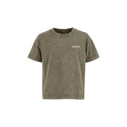 M&auml;dchen T-Shirt "Another Cotton Lab Outdoor Society Oversized T-Shirt Washed", gr&uuml;n, Gr. 122, ANOTHER COTTON LAB, bedruckt, 100% Baumwolle, Shirts