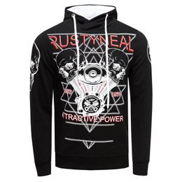 Rusty Neal Sweatshirt mit Rocker-Print