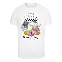 MisterTee Herren T-Shirt "MisterTee Sneaker Story Tee"wei&szlig;, Gr. L, bedruckt, 100% Baumwolle, Shirts