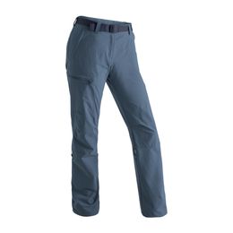 Maier Sports Damen Funktionshose "Lulaka", blau, Gr. 36, 90% Polyamid, 10% Elasthan, Hosen, Damen Wanderhose, atmungsaktive Outdoor-Hose mit Roll up