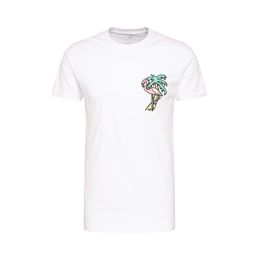 Mister Tee Shirt 'Flamingo' male size S Light yellow / Light green / Light pink / White