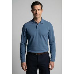 OLYMP Herren Langarm-Poloshirt, blau, Gr. XL, Jersey, Obermaterial: 100% Baumwolle, Shirts, regular fit, basic, formbest&auml;ndig