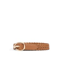Tommy Hilfiger Damen Flechtg&uuml;rtel "TH SCULPT 2.0 WOVEN"cognac, Gr. 70, unifarben, Rindsleder, G&uuml;rtel, aus echtem Leder