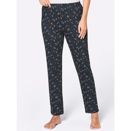 Comtessa Damen Schlafhose, Gr. 44jeansblau, ozean, bedruckt, 100% Baumwolle, bedruckt, gemustert, mehrfarbig, Hosen