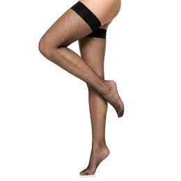 GLAMORY Damen Halterlose Feinstr&uuml;mpfe "My Size", Gr. 48, schwarz, Obermaterial: 80% Polyamid, 20% Elasthan, Socken, Feinnetz, elastisch, plus size