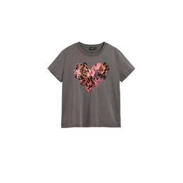 Desigual T-shirt Damen Gr&ouml;&szlig;e M dunkelgrau / hellpink / schwarz