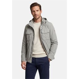 NEW CANADIAN Herren Outdoorjacke, grau, Gr. 28, unifarben, 100% Polyester, Jacken, mit Kapuze und verstellbarem Kragen