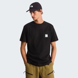 The North Face Herren T-Shirt "M MOUNTAIN LOGO RELAXED SHORT SLEEVE TEE-GRAPHIC", schwarz, Gr. S, Obermaterial: 100% Baumwolle, Shirts, lockere