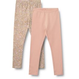 Wheat M&auml;dchen Leggings "Wheat 2 Leggings Jules", rosa, Gr. 116, gebl&uuml;mt, 92% Baumwolle (Bio), 8% Elasthan, Hosen