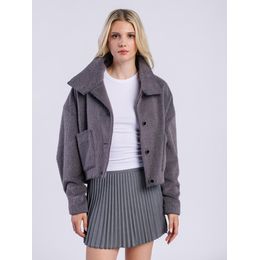 Freaky Nation Damen Kurzjacke "Elli-FN", grau, Gr. XL, Oberstoff: 100% Polyester. Futter: 100% Polyester, Jacken