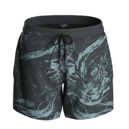 Plein Sport Wassertiger-Logo-Schwimmshorts in Anthrazit