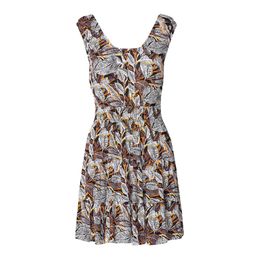 Koroshi Kleid Damen Gr&ouml;&szlig;e 34 orange / schwarz / wei&szlig;