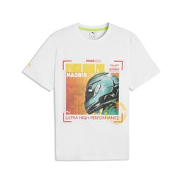 Puma Herren T-Shirt "Puma x ASTON MARTIN ARAMCO F1 TEAM Race T-Shirt Madrid Herren", wei&szlig;, Gr. S, clean, Obermaterial: 100% Baumwolle. Rippe: 70%