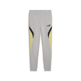 Puma Kinder Sporthose "Essentials Colourblocked Jogginghose Jungen", grau, Gr. 116, Obermaterial: 66% Baumwolle, 34% Polyester. Rippe: 97% Baumwolle,